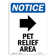 SignMission OSHA Notice - Pet Relief Area [Right Sign With Symbol ...